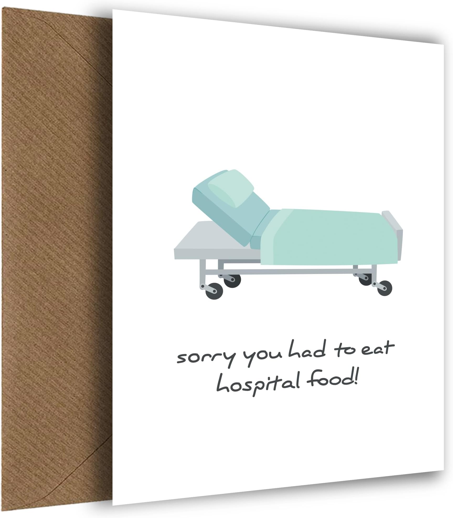 Funny Get Well Soon Card Post Operation Card - Hospital Food - Post-Op ...