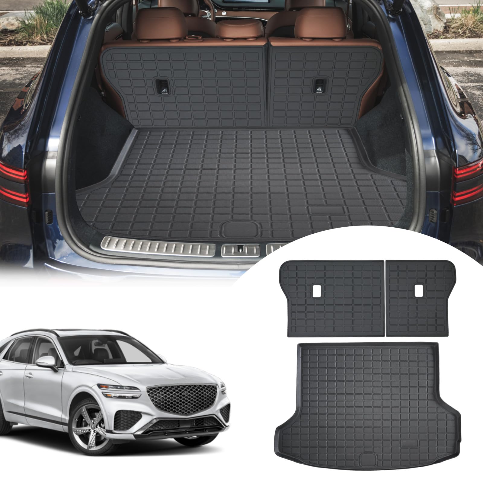 Amazon.com: ZQULOYO Cargo Liners Backrest Mat for Genesis GV70 ...