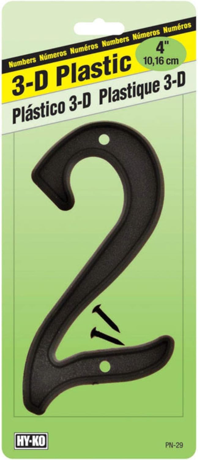 Amazon.com: 4 Plastic Script Style Numbers : Tools & Home Improvement