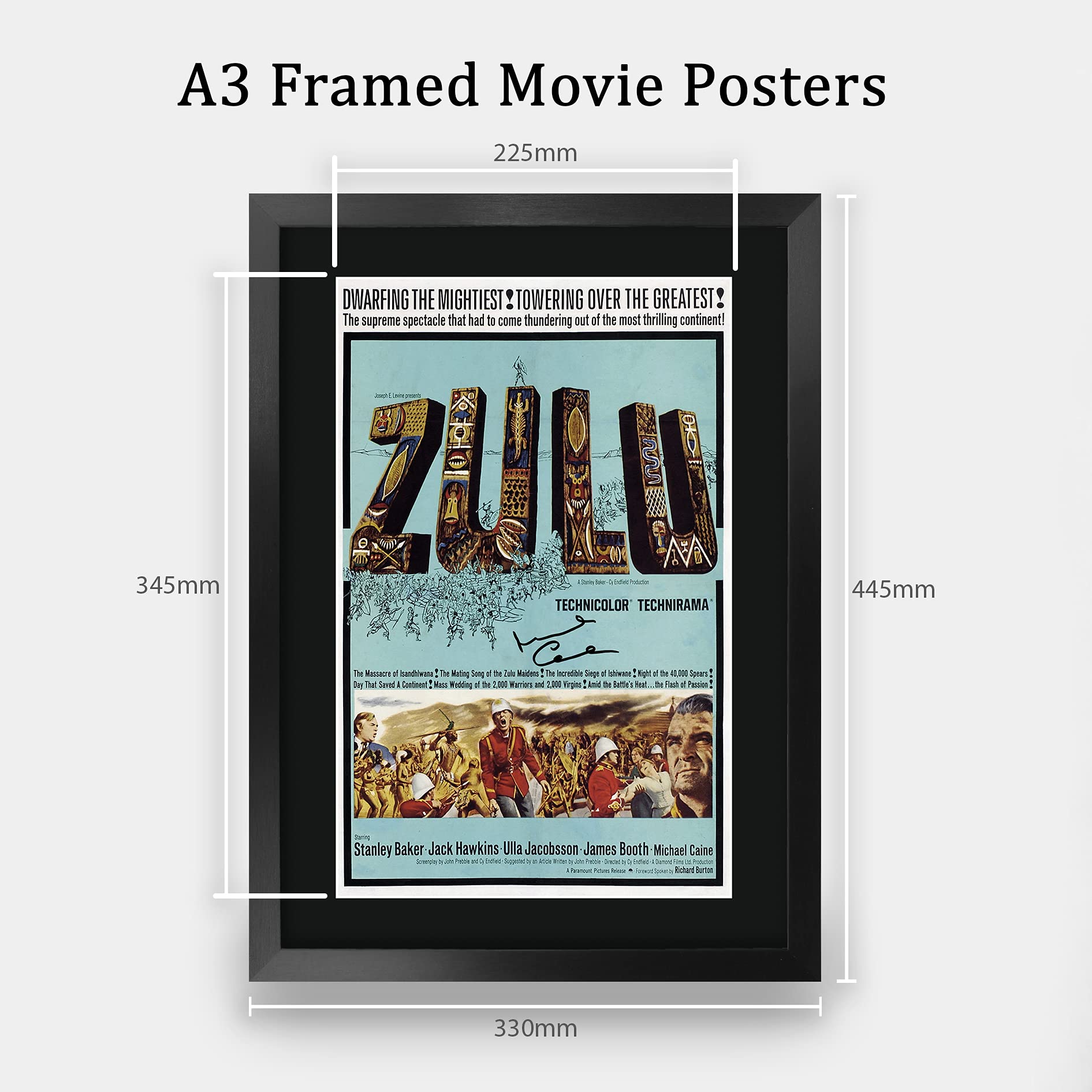 Zulu Movie Poster 1964 Stretched Art Canvas Print Battle