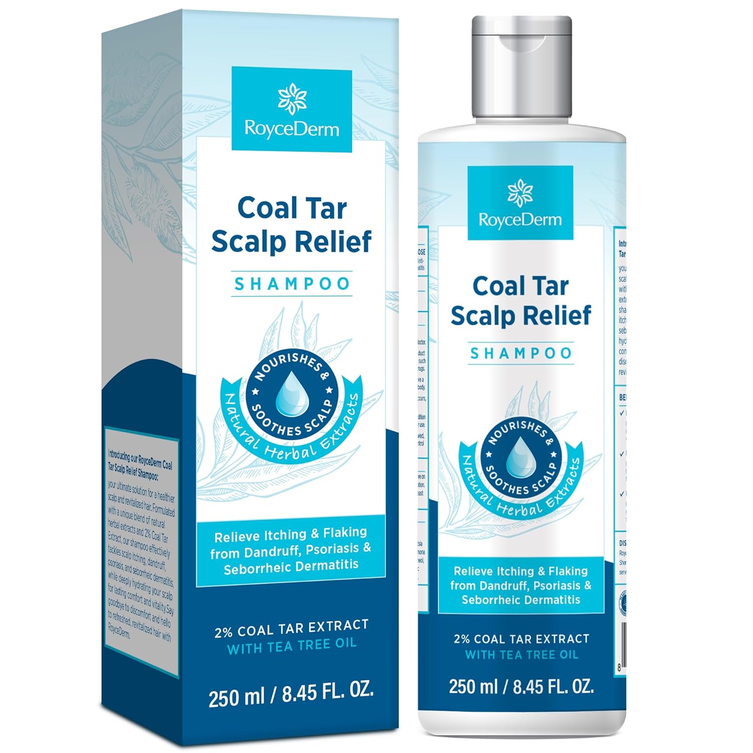 Amazon.com : RoyceDerm Coal Tar Dandruff Shampoo: Extra Strength 2% ...