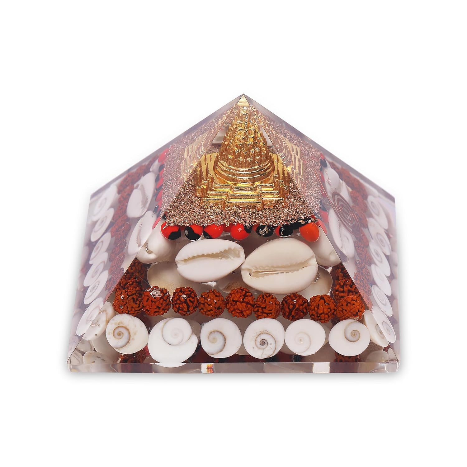 Buy 6 Sense Original Crystal Laxmi Pyramid/Large Orgonite Pyramid with ...