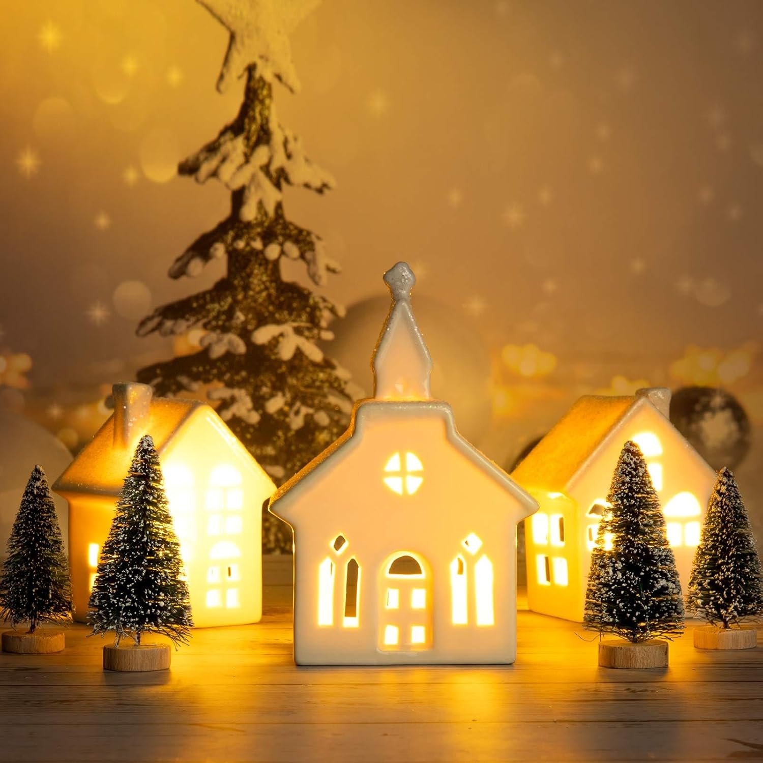 Amazon 7 Pieces Christmas Village Sets 3 LED Lighted Christmas amazon-7-pieces-christmas-village-sets-3-led-lighted-christmas