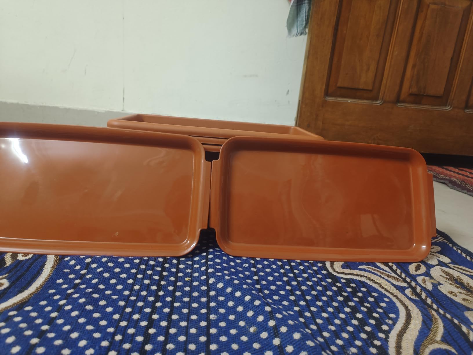 DHR Plastic Rectangle Flower Pots | Planters with Bottom Plates - 3 Pcs ...