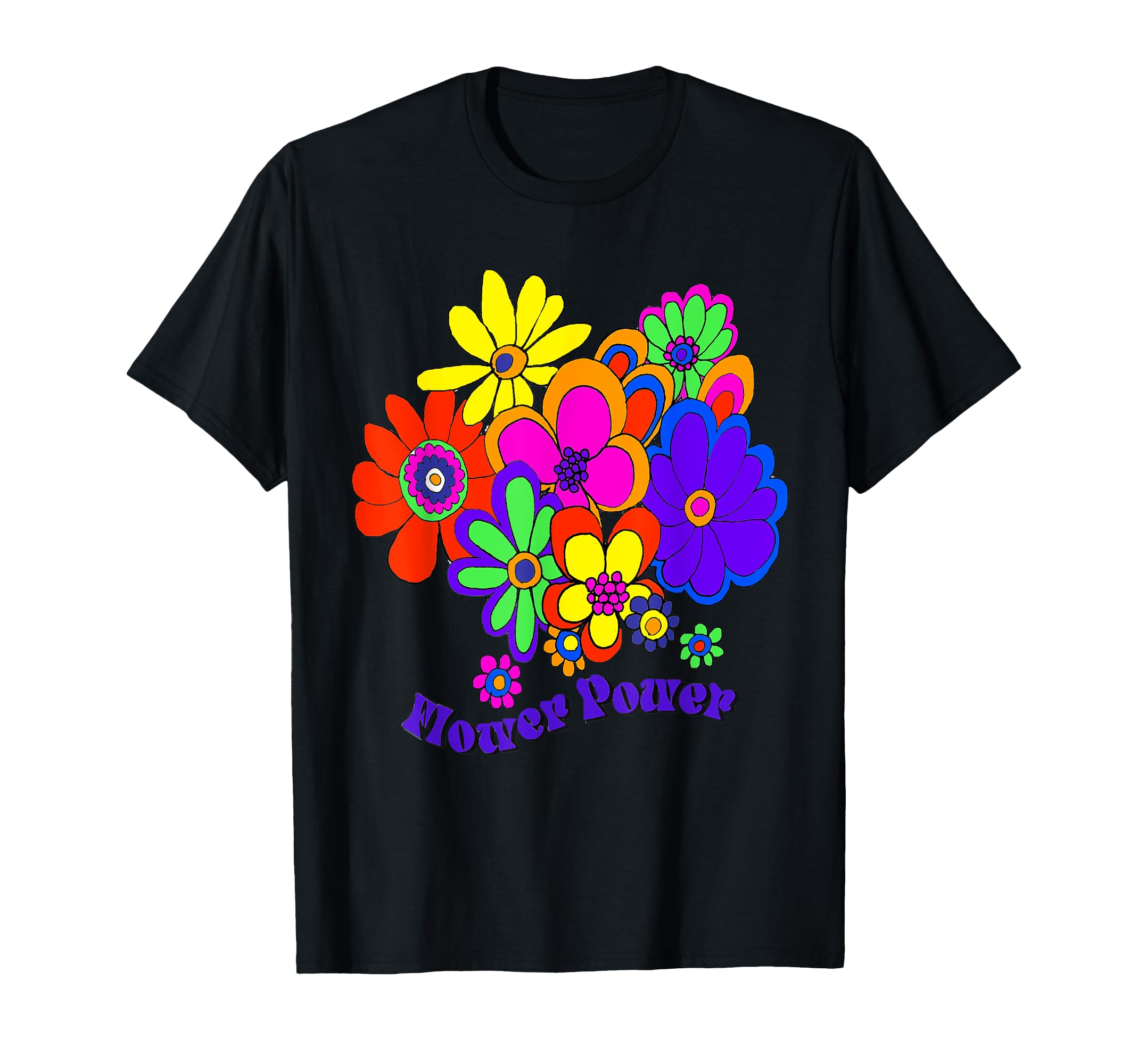 Amazon.com: 60s & 70s Retro Flower Power T Shirt T-Shirt : Clothing ...
