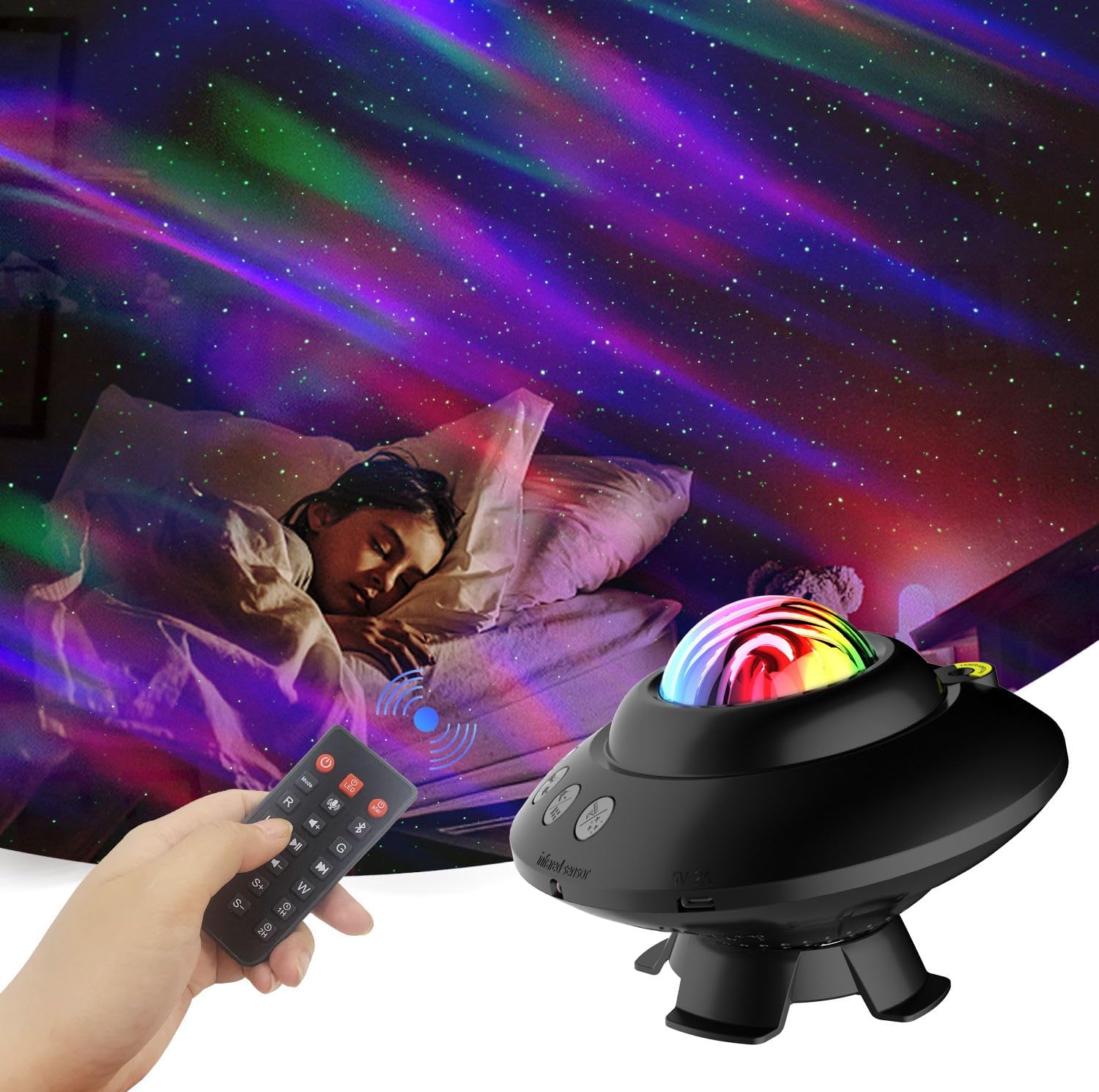 Fagele Flying Saucer Star Projector, Bedroom Galaxy Projector ...