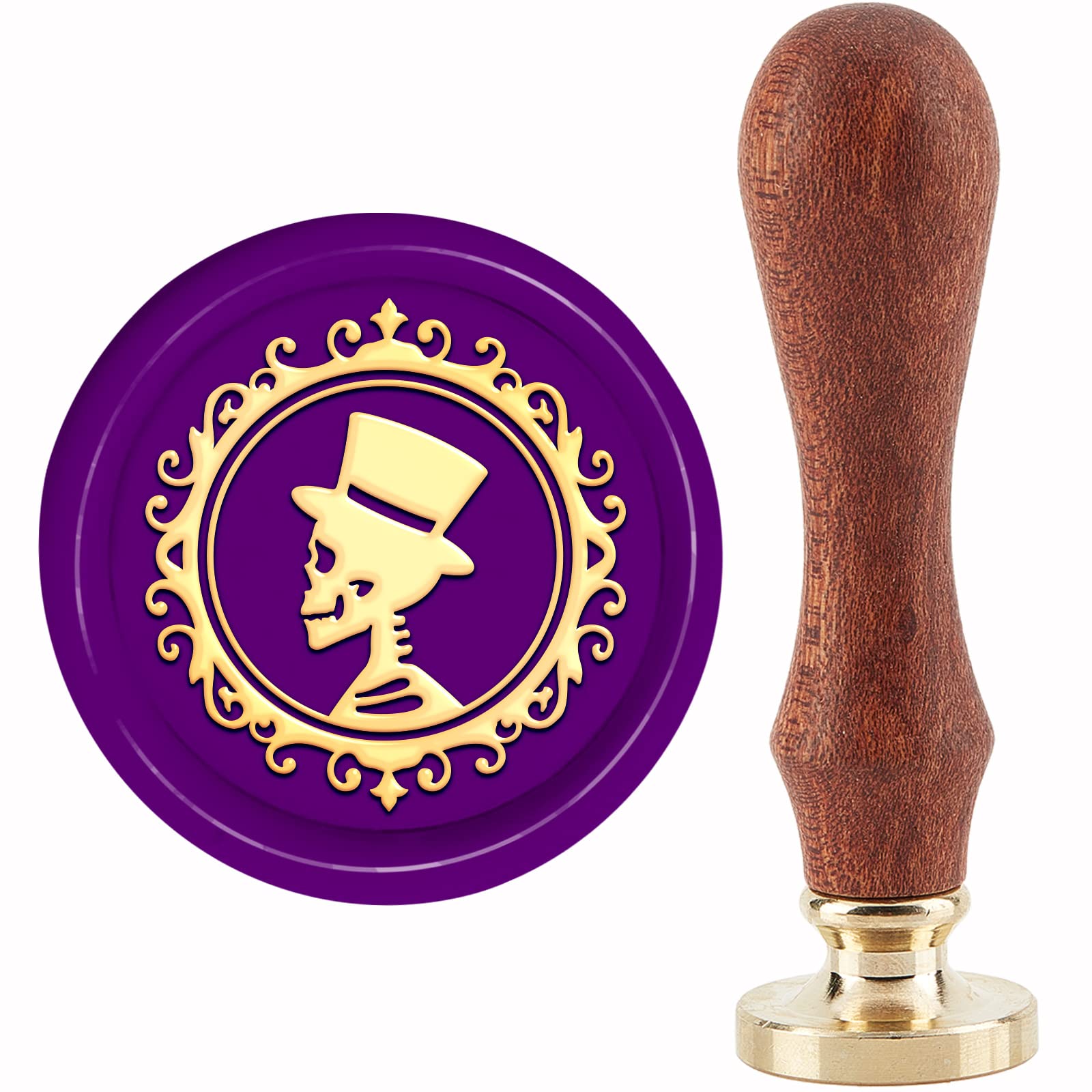 Amazon.com: CRASPIRE Skull Wax Seal Stamp Frame Sealing Wax Stamps 30mm ...
