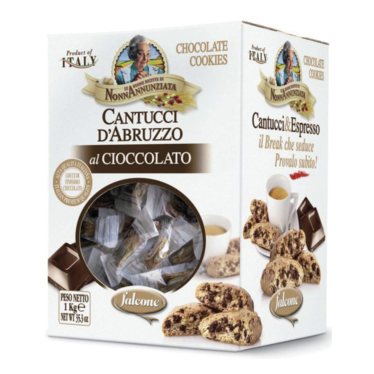 Amazon.com: Falcone Cookies (Choco Chip Cantucci, 1Kg. (2.2 lb Box ...