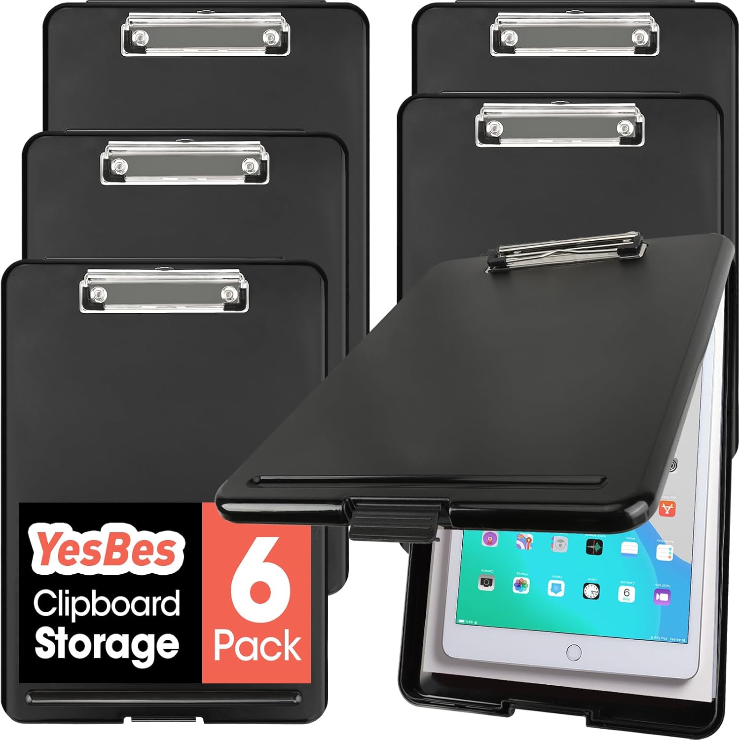 Amazon.com: 6 Pack Clipboard with Storage, High Capacity Storage ...
