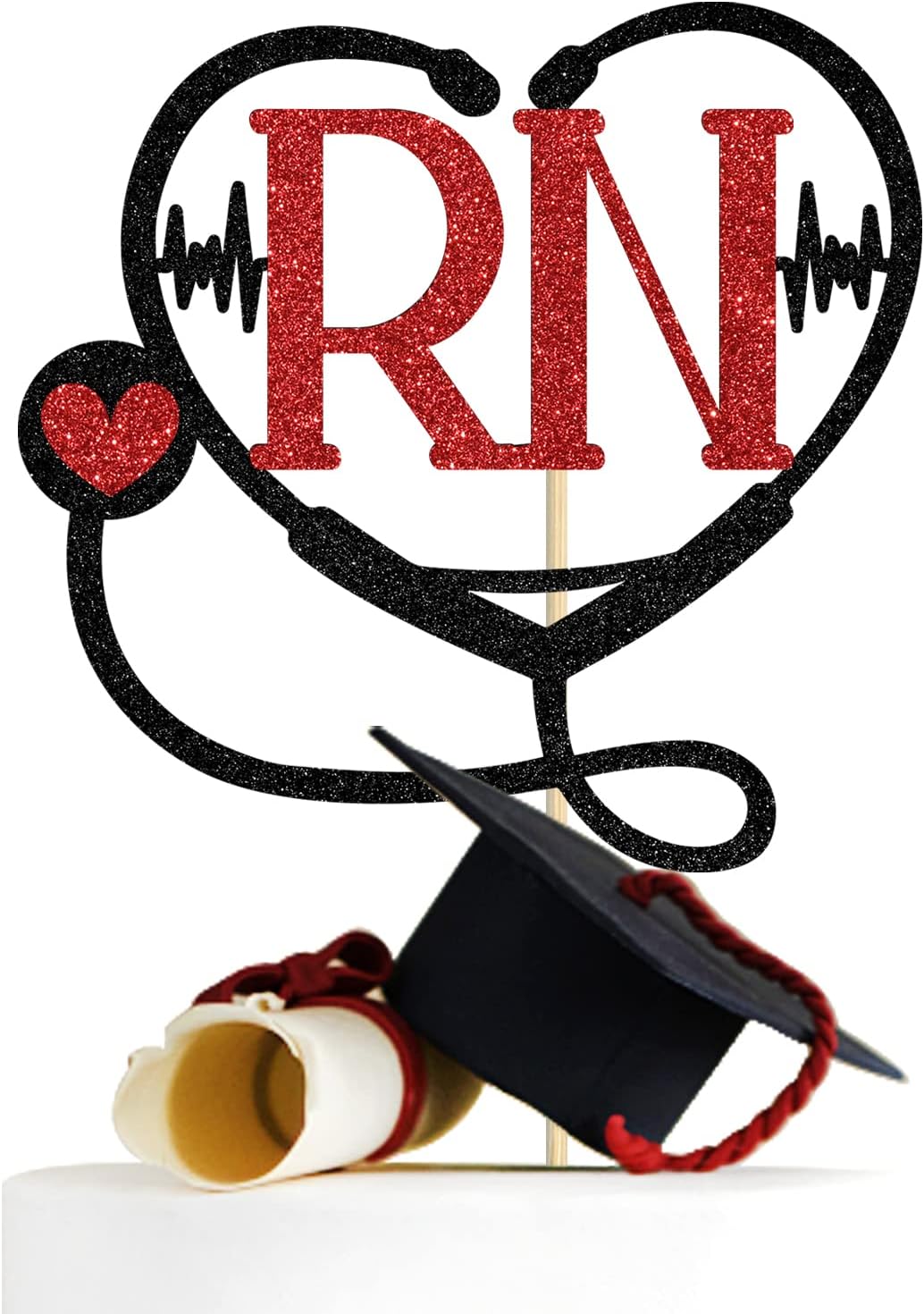 Amazon.com: Congrats RN Cake Topper, Nursing School Survivor/Nurse Grad ...