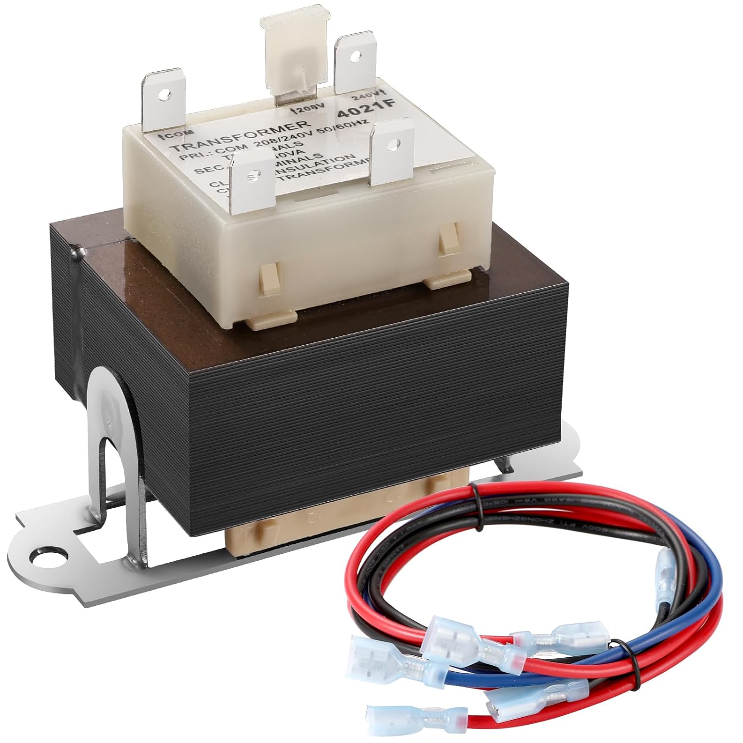 Biueus 240V to 24V Furnace Transformer Replacement, 50/60Hz 40VA for ...