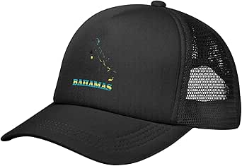 Personality Flag of The Bahamas Map Mesh Hat Adjustable Baseball Cap ...
