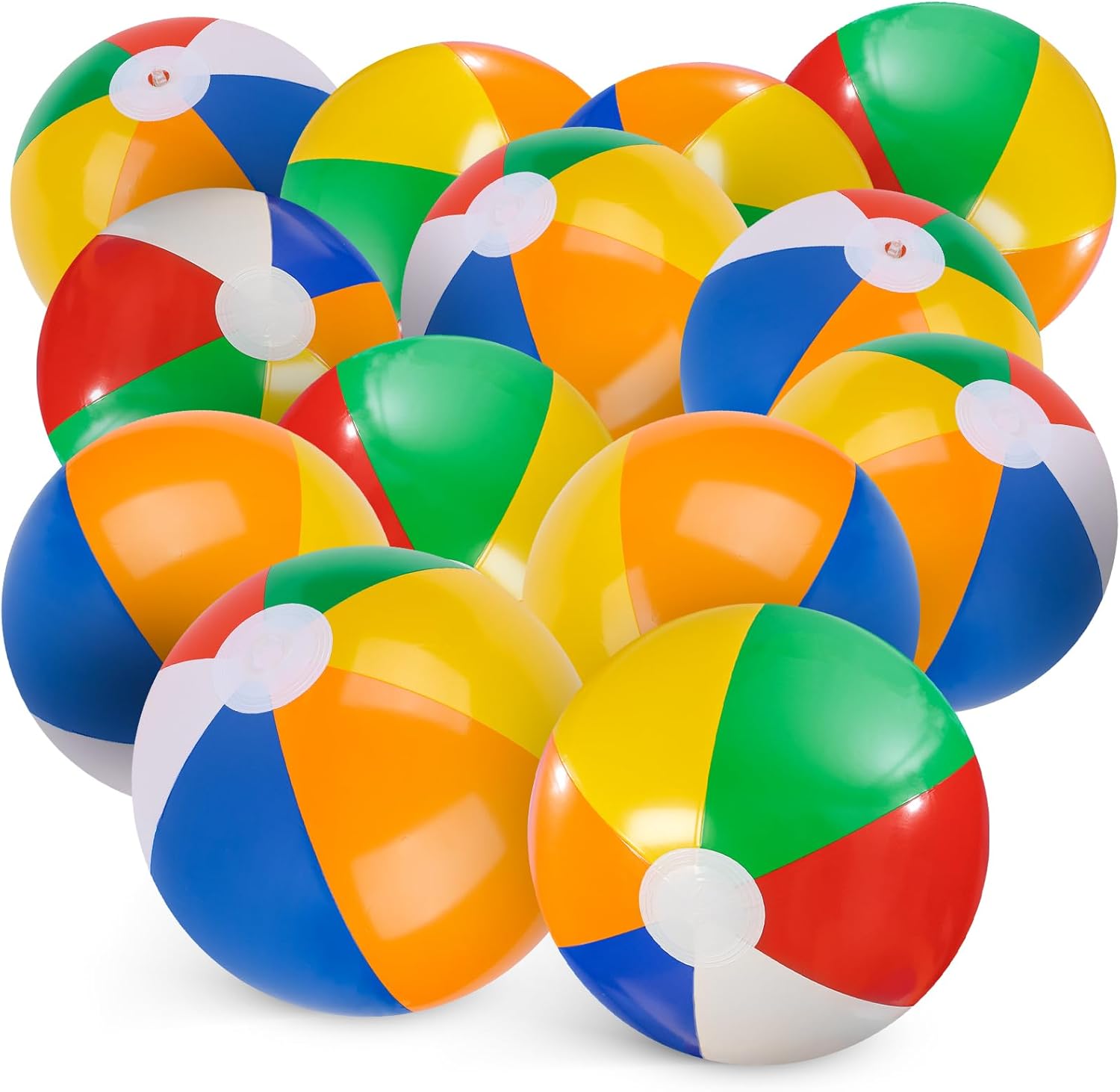 Amazon.com: AMOR PRESENT 24PCS Beach Balls Bulk, 8inch Inflatable ...