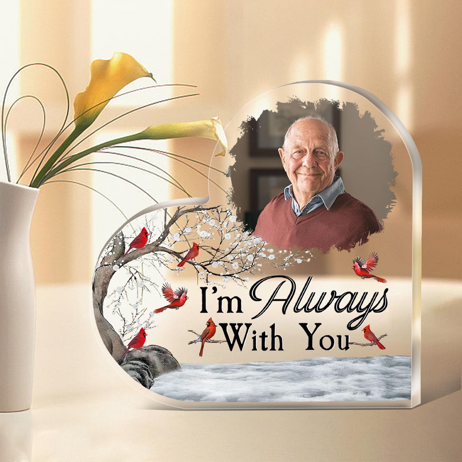 Amazon.com: Memorial Personalized Photo Plaque for Loss of Loved ...