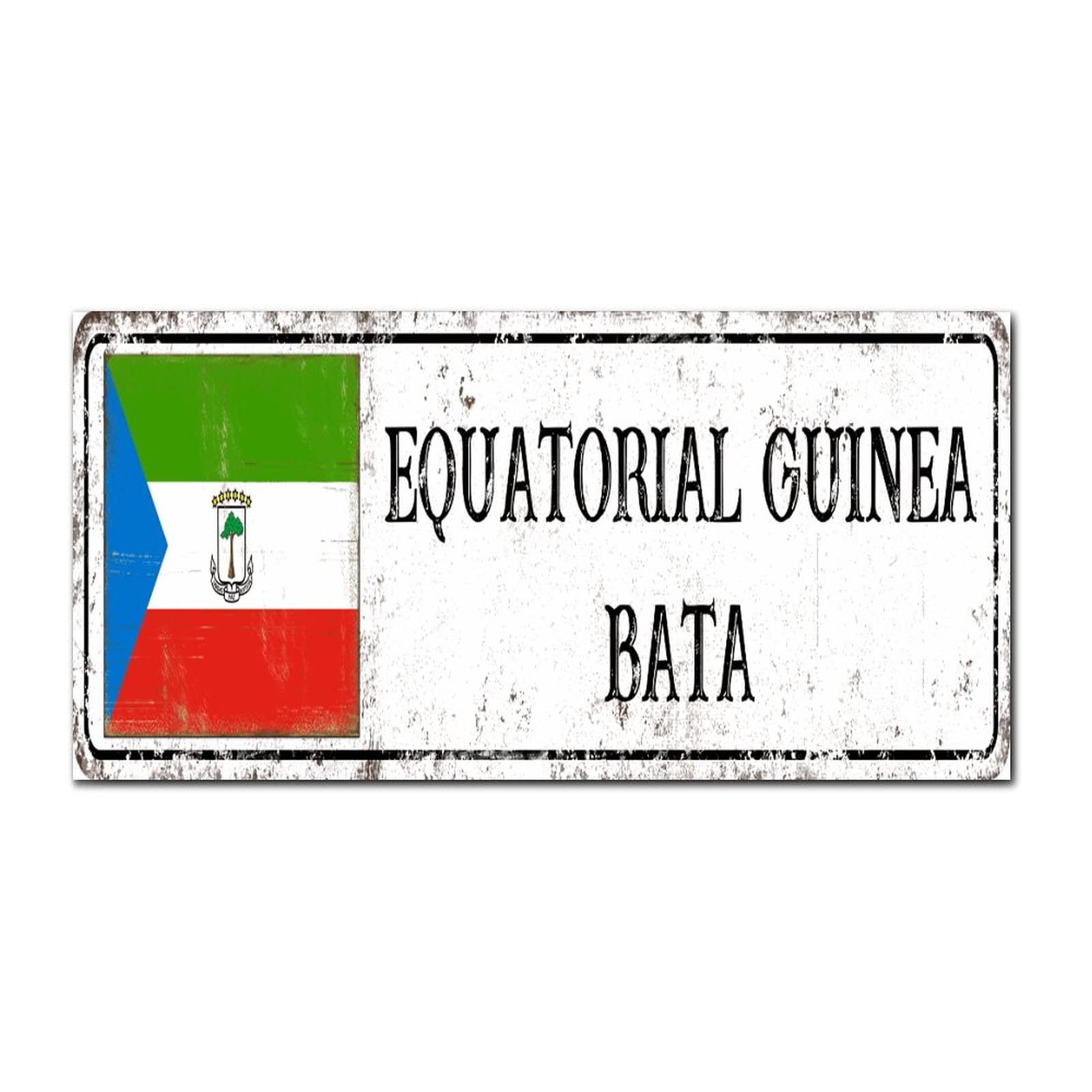 Amazon.com: Madcolitote Rustic Equatorial Guinea Wood Signs Equatorial ...