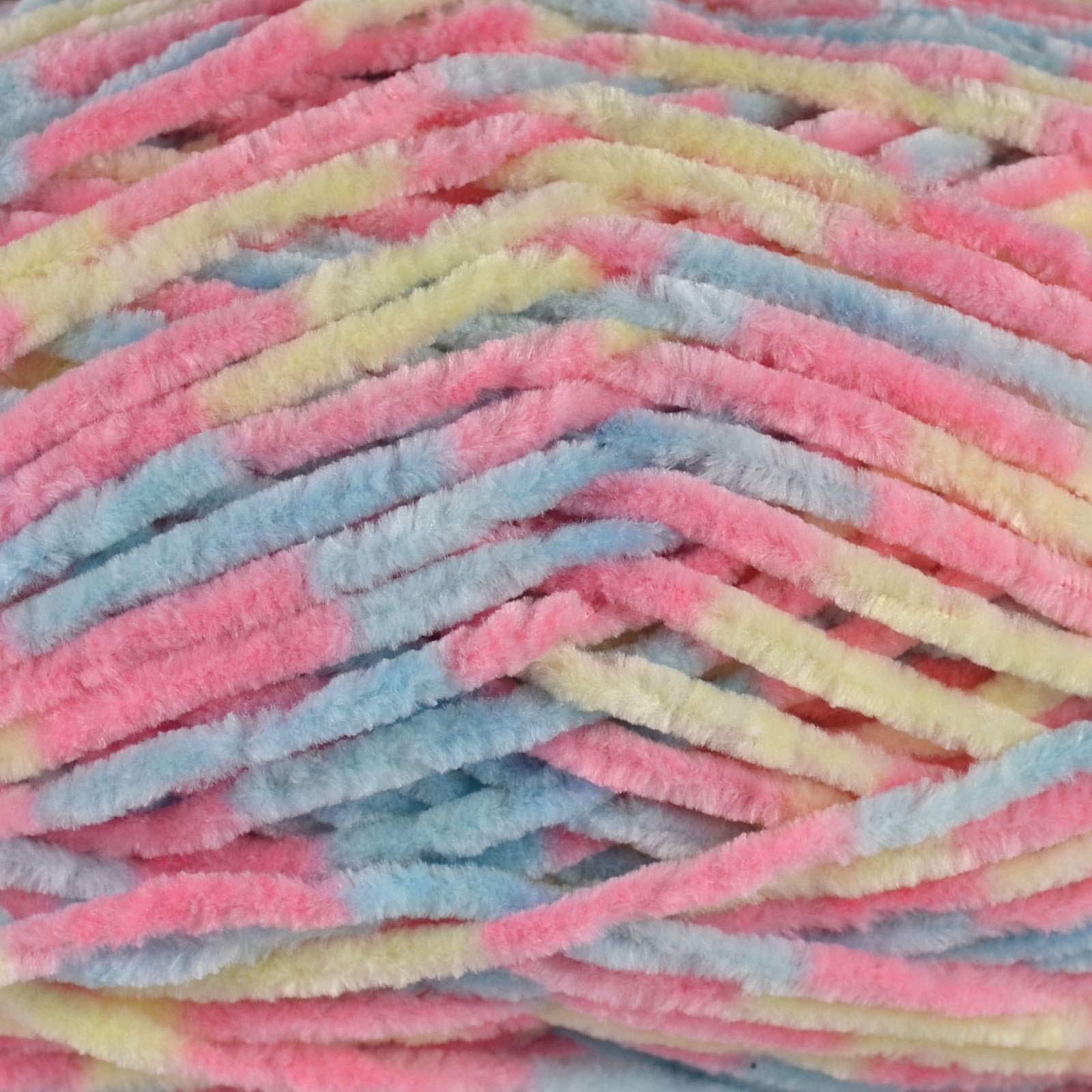 James C Brett Flutterby Chunky Knitting Wool (B39 Blue/Pink/Yellow ...