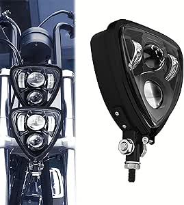 Amazon.com: BOSYCY Motorcycle Universal LED Headlight Upgraded High Low ...