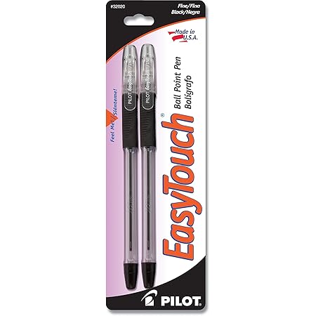 Amazon.com: PILOT EasyTouch Ballpoint Stick Pens, Fine Point, Black Ink ...