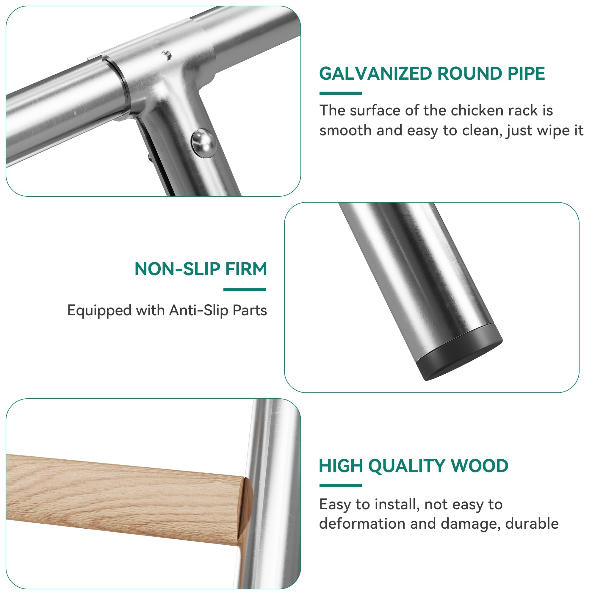 YITAHOME Chicken Perch Ladder for Coops, Chicken Roosting Bars for ...