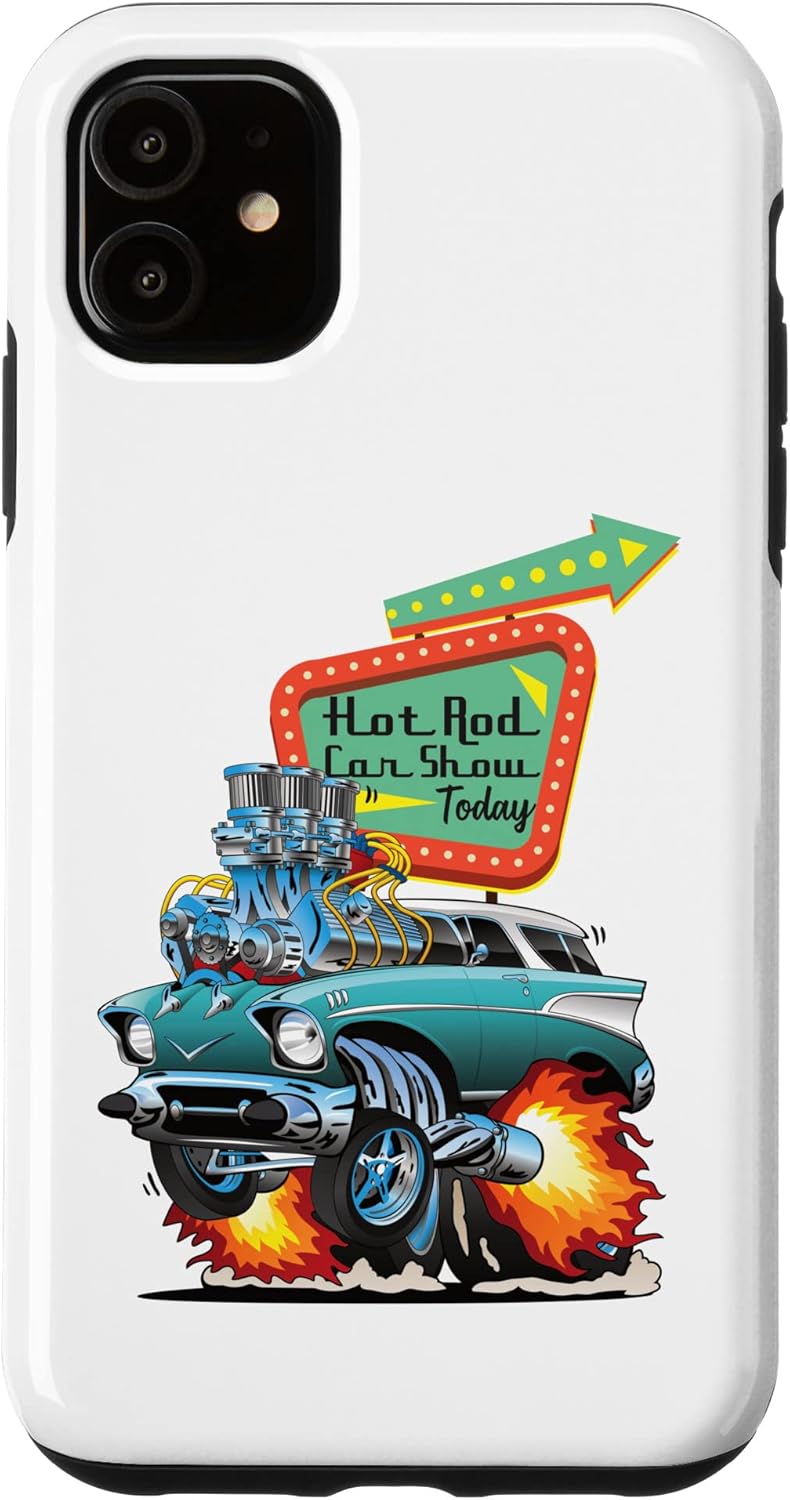 Amazon.com: iPhone 11 Hot Rod Retro Roadside Billboards Vintage Fifties ...