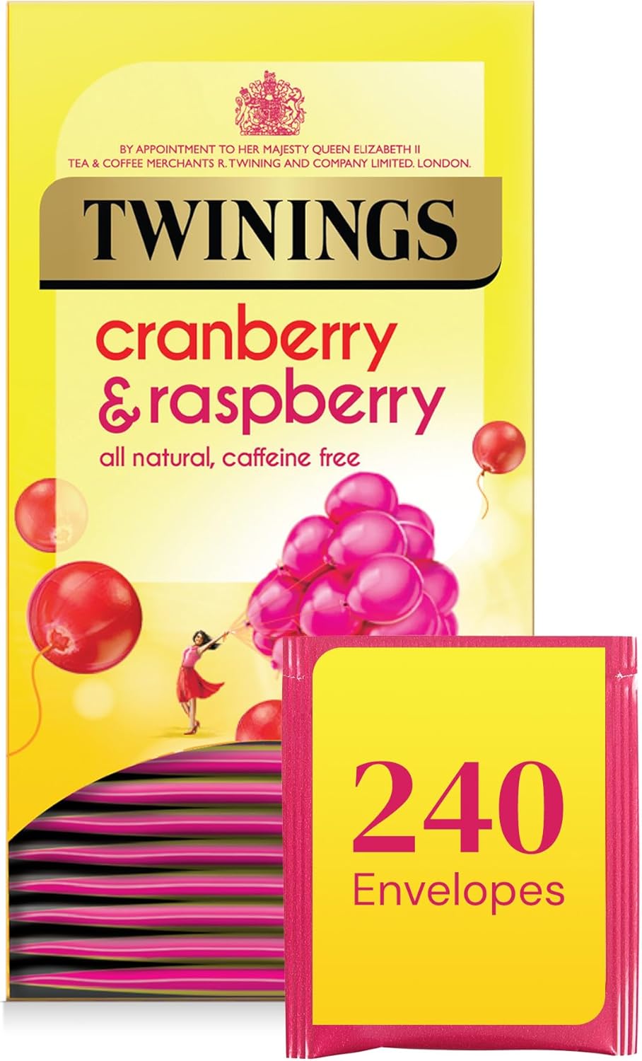 Twinings Cranberry & Raspberry Fruit Infusion Tea Bags, 12 boxes of 20 ...