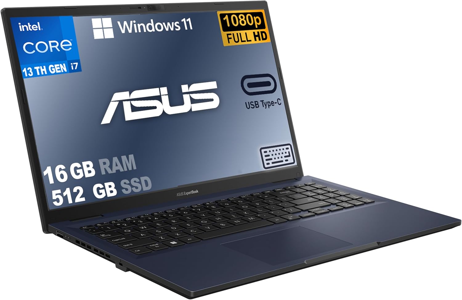 ASUS Notebook i7 Led 15,6" FHD, pc portatile, Cpu Intel i7-1335U 10 ...
