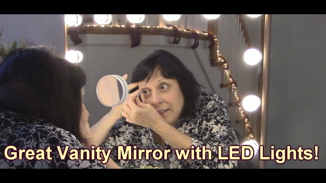 Watch Clear Glass LED Vanity Mirror VTRIN 24" x 20" Hollywood Style ...