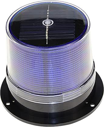 Solar Strobe Warning Light, Waterproof Cover Safety Flashing Light ...