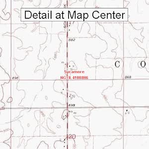 Amazon.com : USGS Topographic Quadrangle Map - Sycamore, Illinois ...