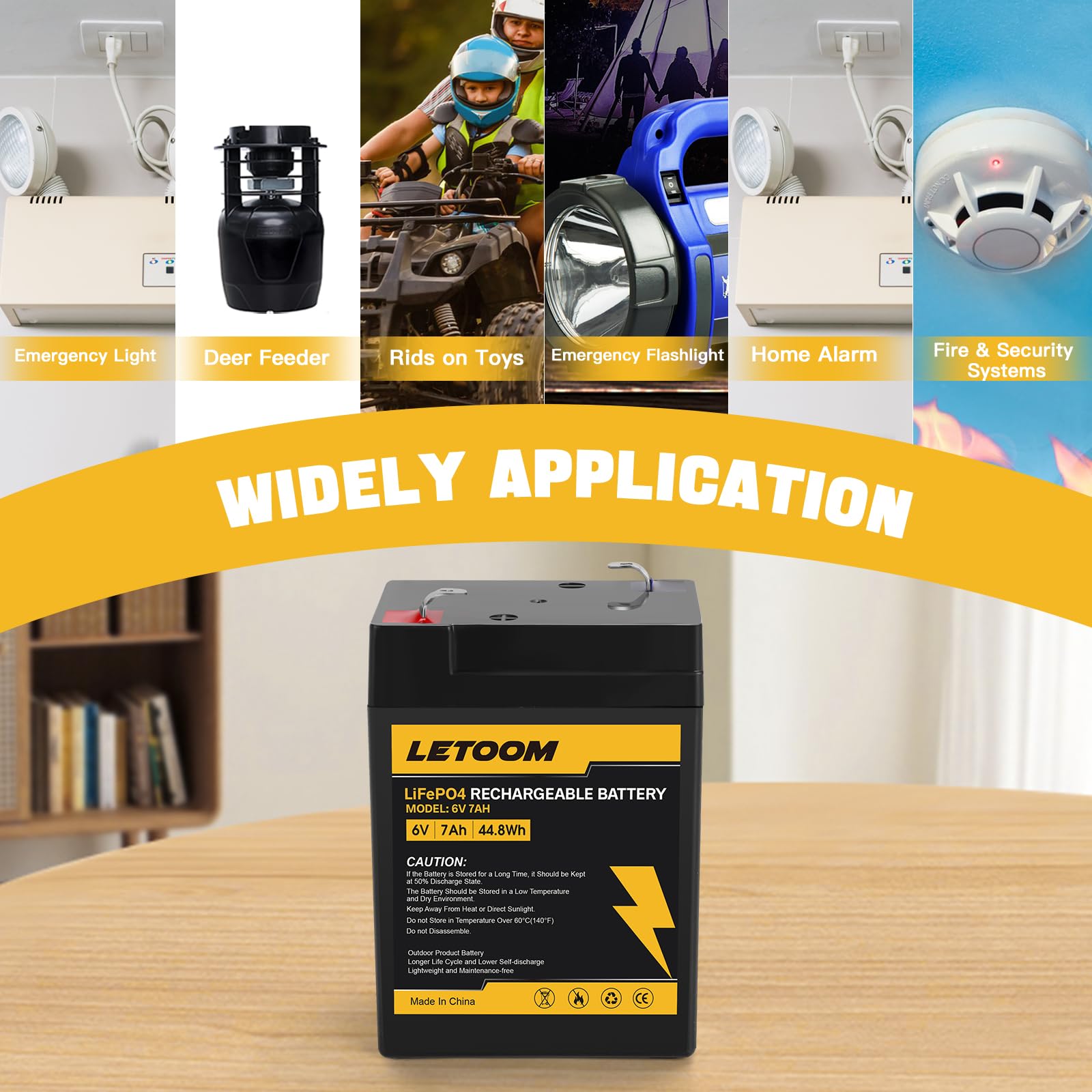 Snapklik.com : 6V Battery LiFePO4 USB Rechargeable 7Ah Lithium ...