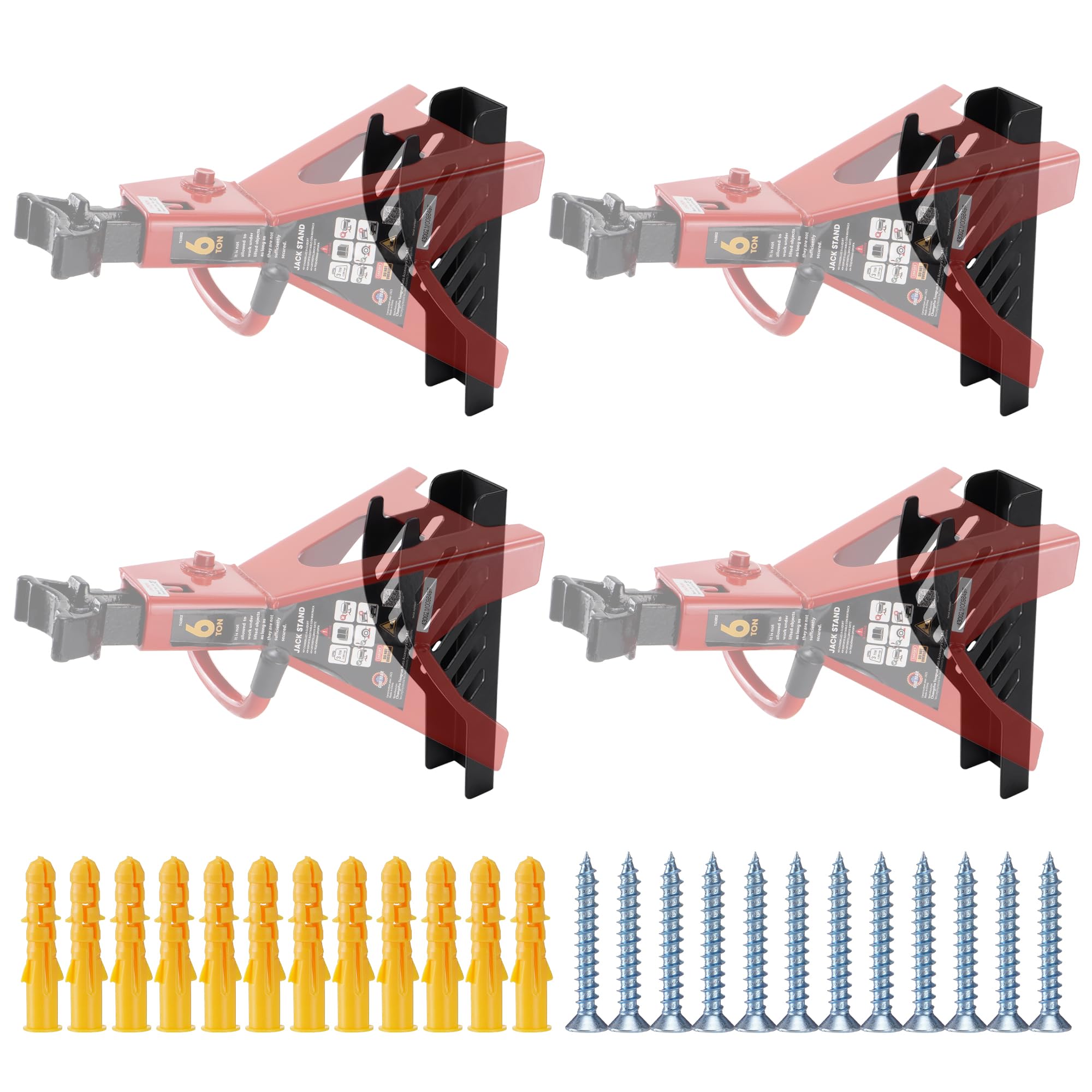 Snapklik.com : 4 Packs Jack Stand Holder Wall Mount Organizer Bracket ...