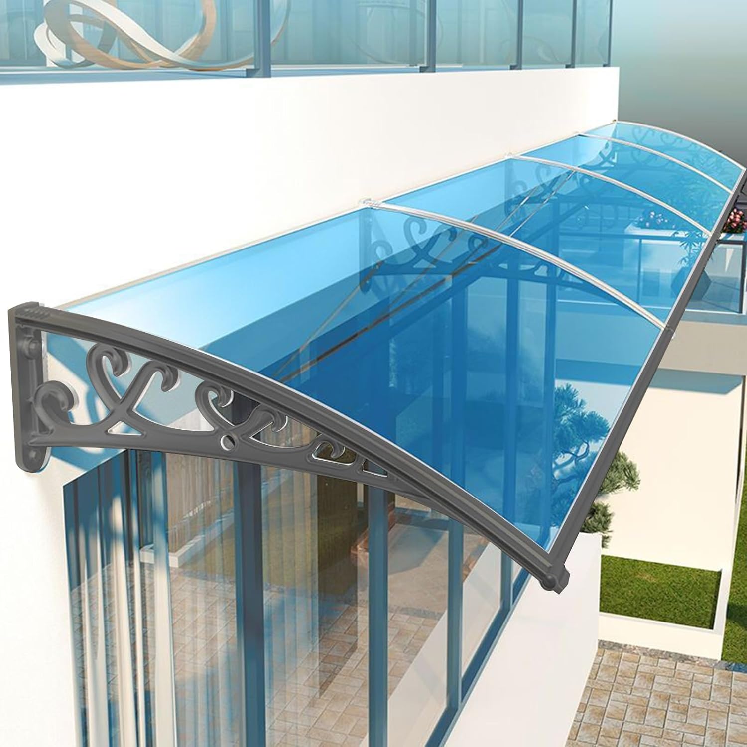 Amazon.com : Door & Window Rain Cover Eaves Canopy 24x24 in/60x60 cm ...