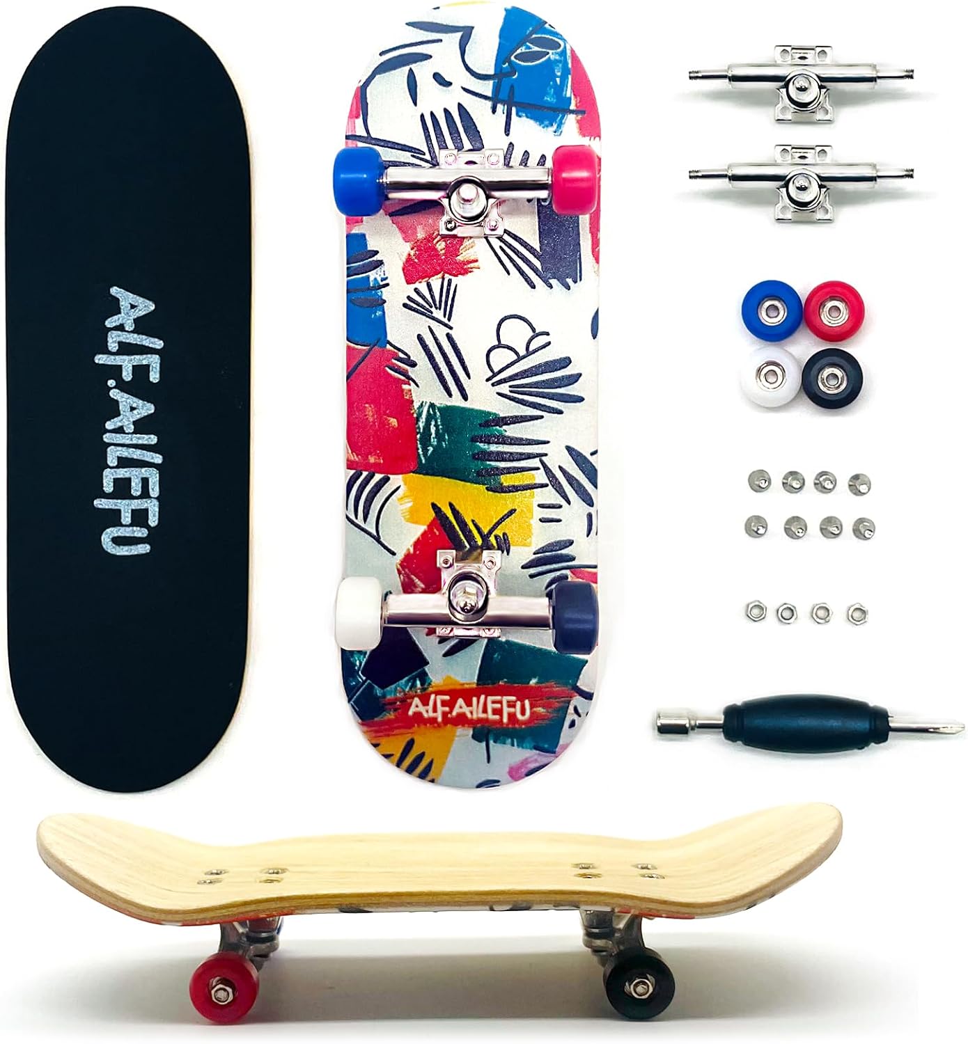 Amazon.com: ALFAILEFU Pro Fingerboard 32mm Wooden Board Professional ...