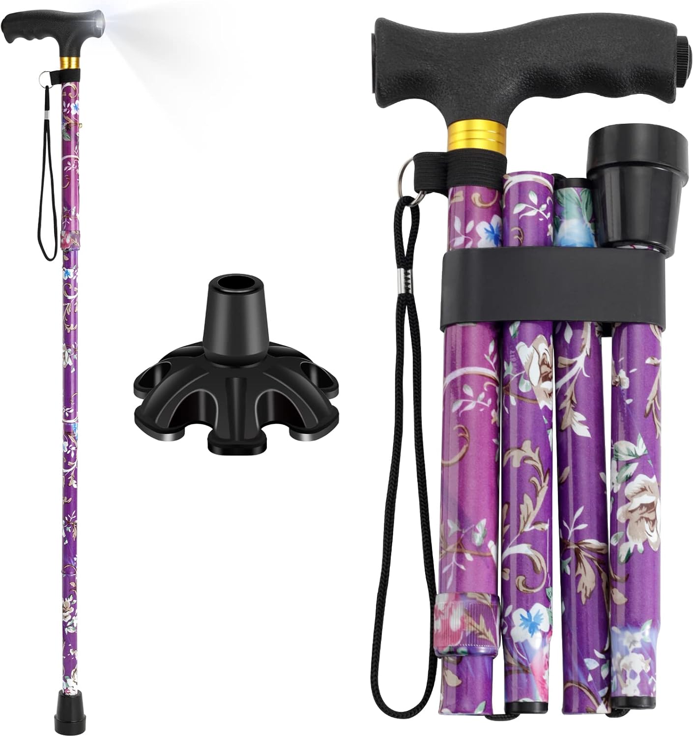 Amazon.com: Walking Cane ATMTV Walking Cane for Women, 5-Level Height ...