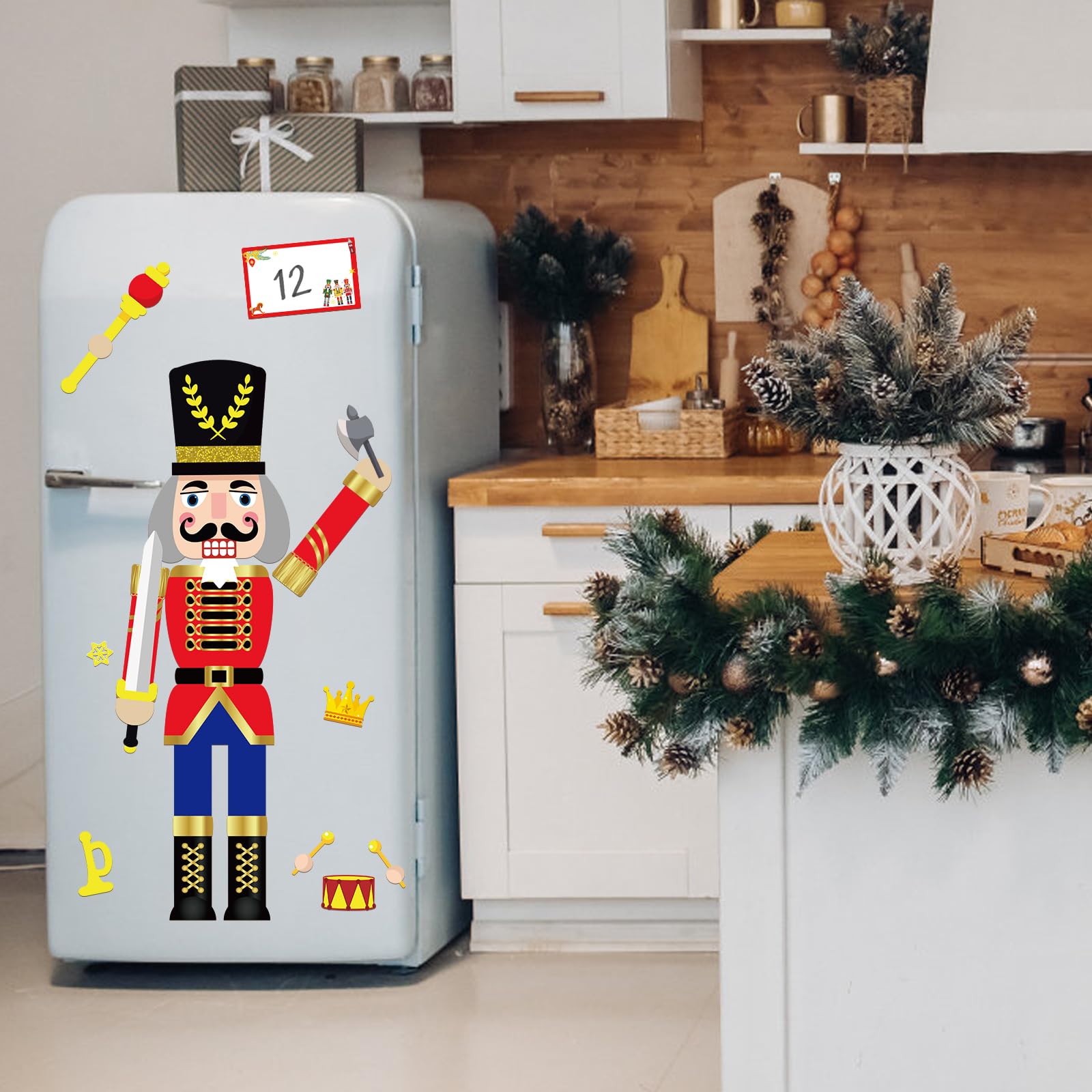 TAROME 16pcs Christmas Nutcracker Refrigerator Magnets Nutcracker ...