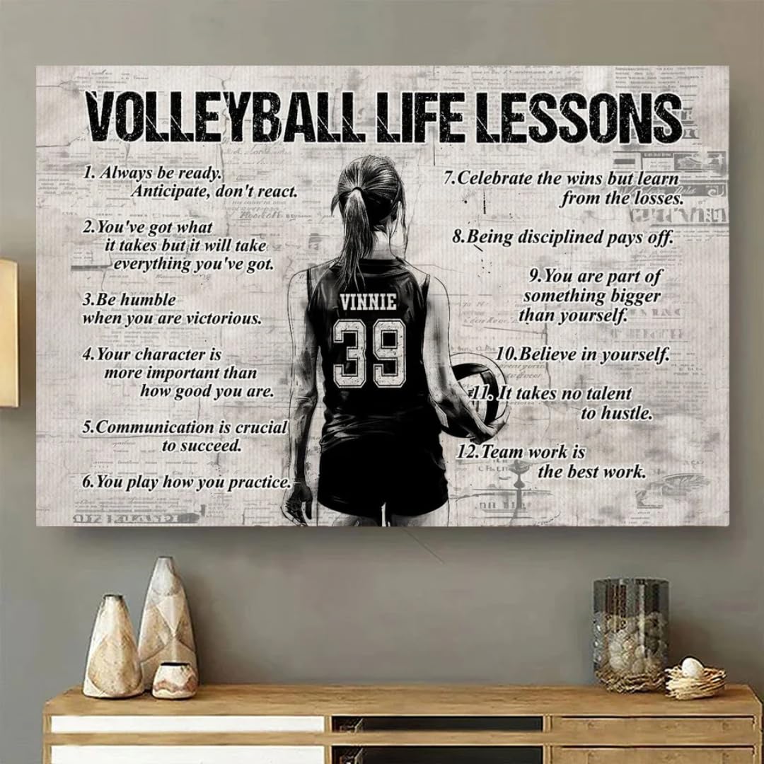 Amazon.com: Volleyball Life Lessons Poster - Gift For Volleyball Lovers ...