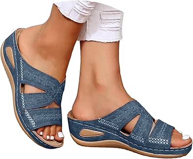 Amazon.com | Sandals for Women 2025 Comfortable Walking Slides, Summer ...