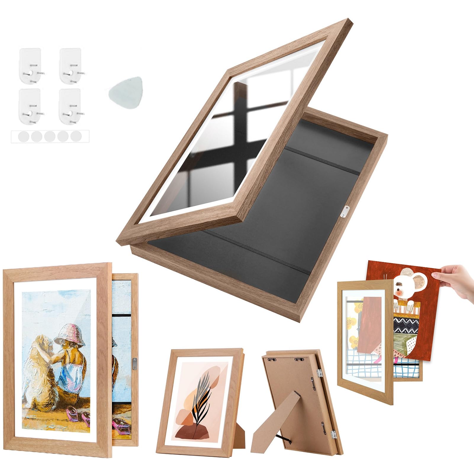 Amazon.com: helioflicker Kids artwork frames changeable wall frames set ...