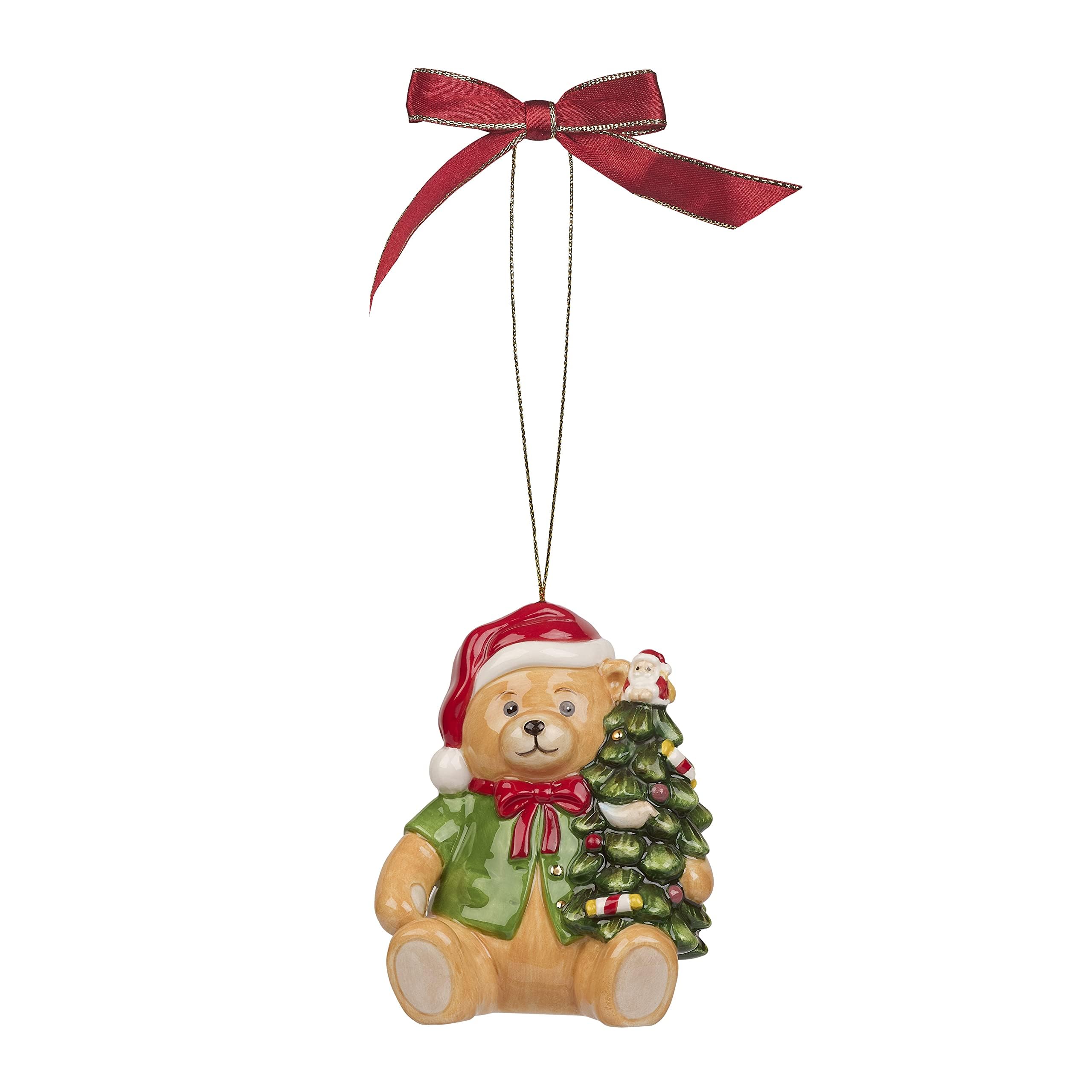 Amazon.com: Spode Christmas Tree Teddy Bear Ornament, Durable Holiday ...