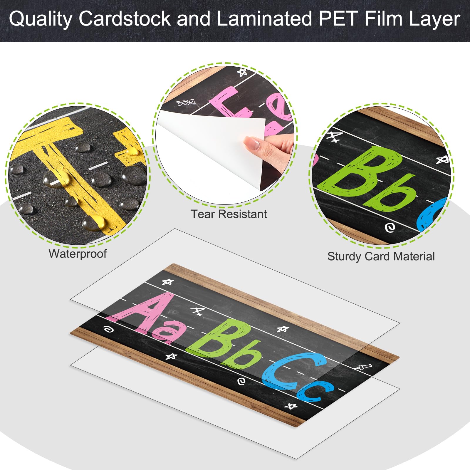 Snapklik.com : 12 Pieces Alphabet Bulletin Board Strips Set Alphabet ...