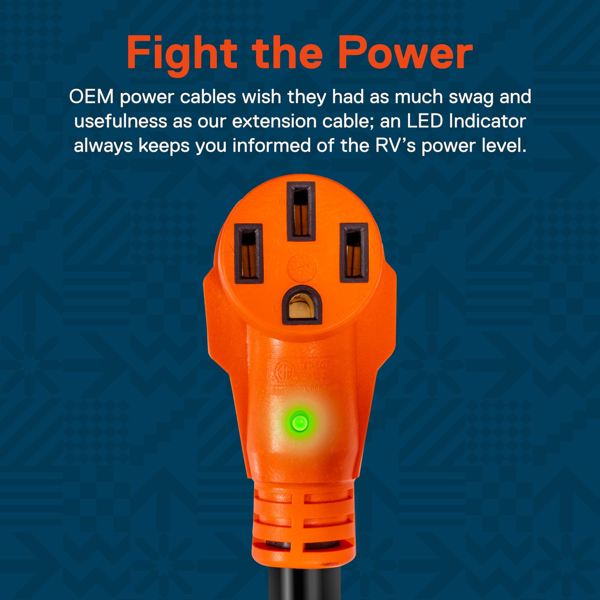 25 Feet 125/250V 50A RV Power Extension Cord [NEMA 14-50P/14-50R] [6/3 ...