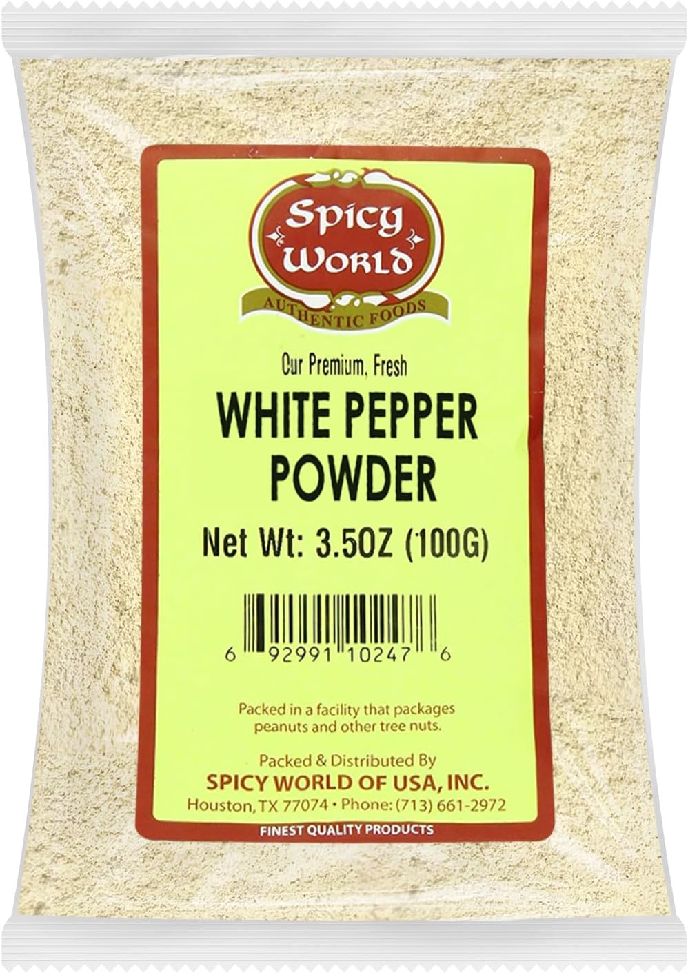Amazon.com : Spicy World White Pepper Powder 3.5 Ounce Bag | Finely ...