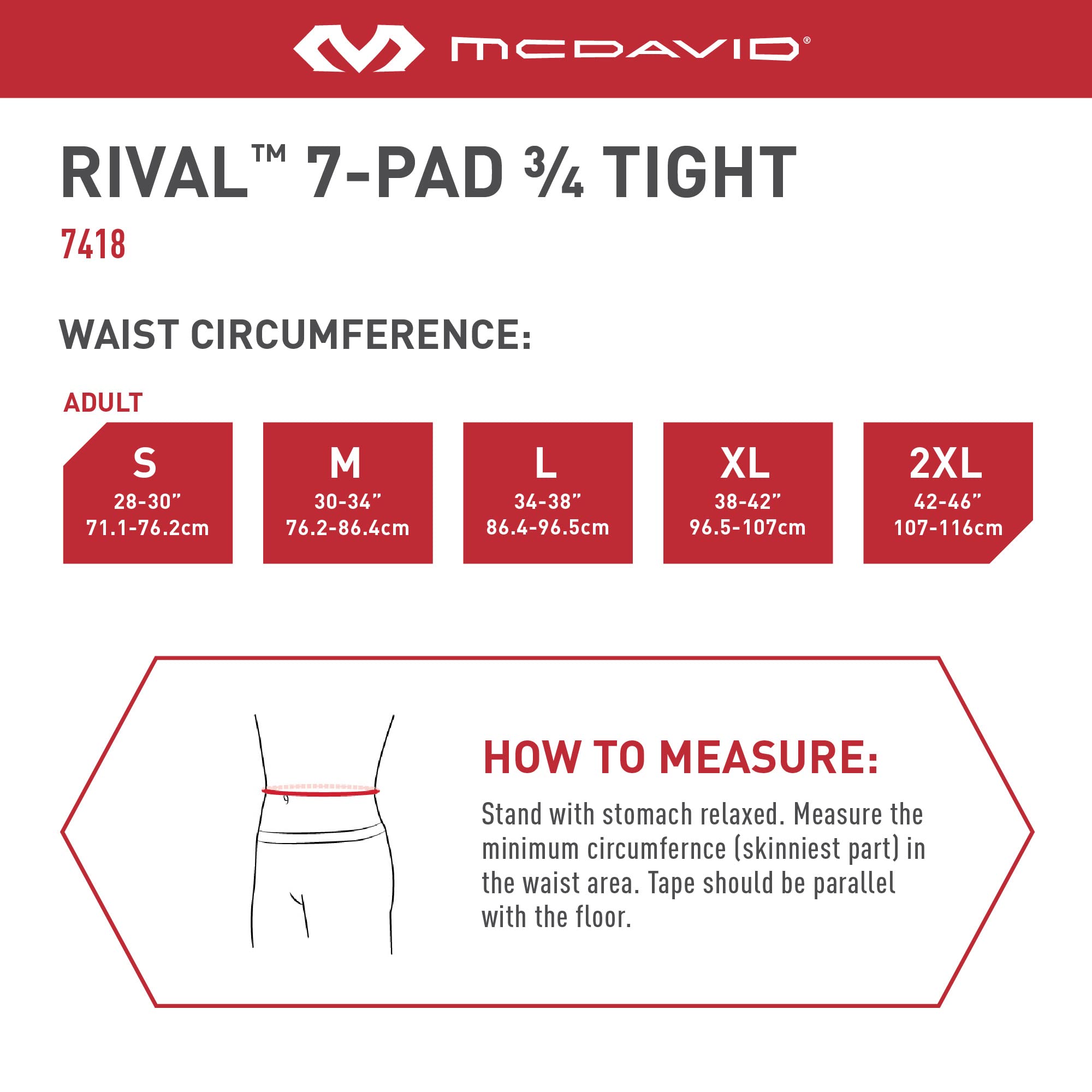 Snapklik.com : Mcdavid Mens Football Integrated 7 Pad 34 Compression Tights