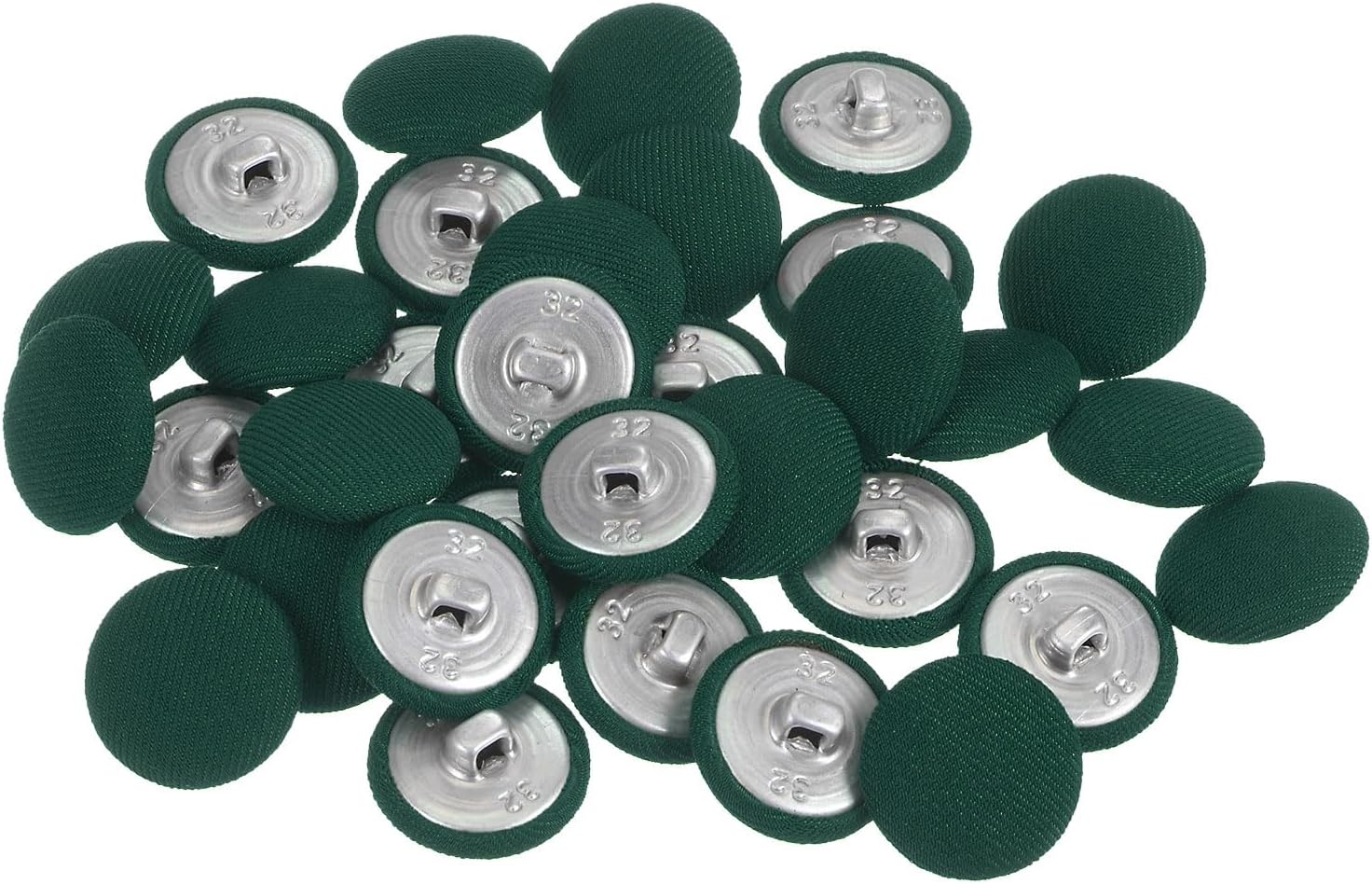 Amazon.com: HARFINGTON 50pcs 32L Fabric Cloth Covered Button 20mm Metal ...