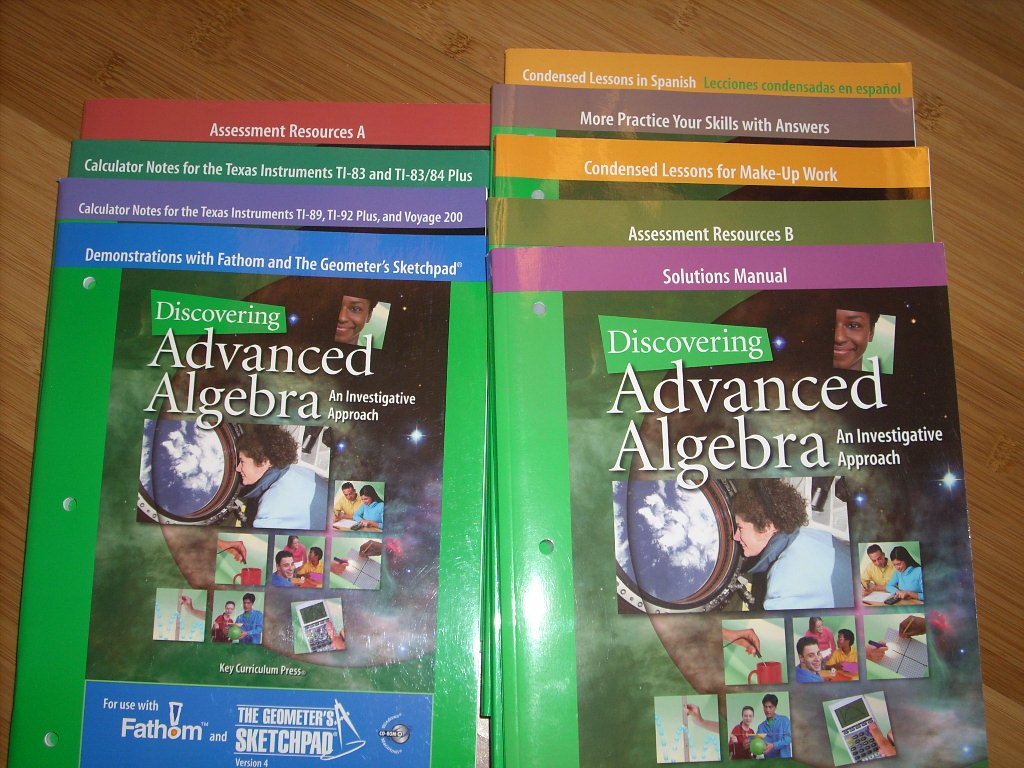 Set of 8 Books - DISCOVERING ADVANCED ALGEBRA, AN INVESTIGATIVE ...