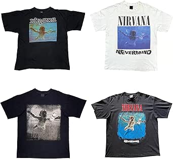 Amazon.co.jp: ニルバーナ NEVERMIND 復古 tシャツ 2025 Tシャツ スポーツ プリント 無地 ゆったり 通気性 ファッション 男女兼用 ダークスタイル (M,3 ...