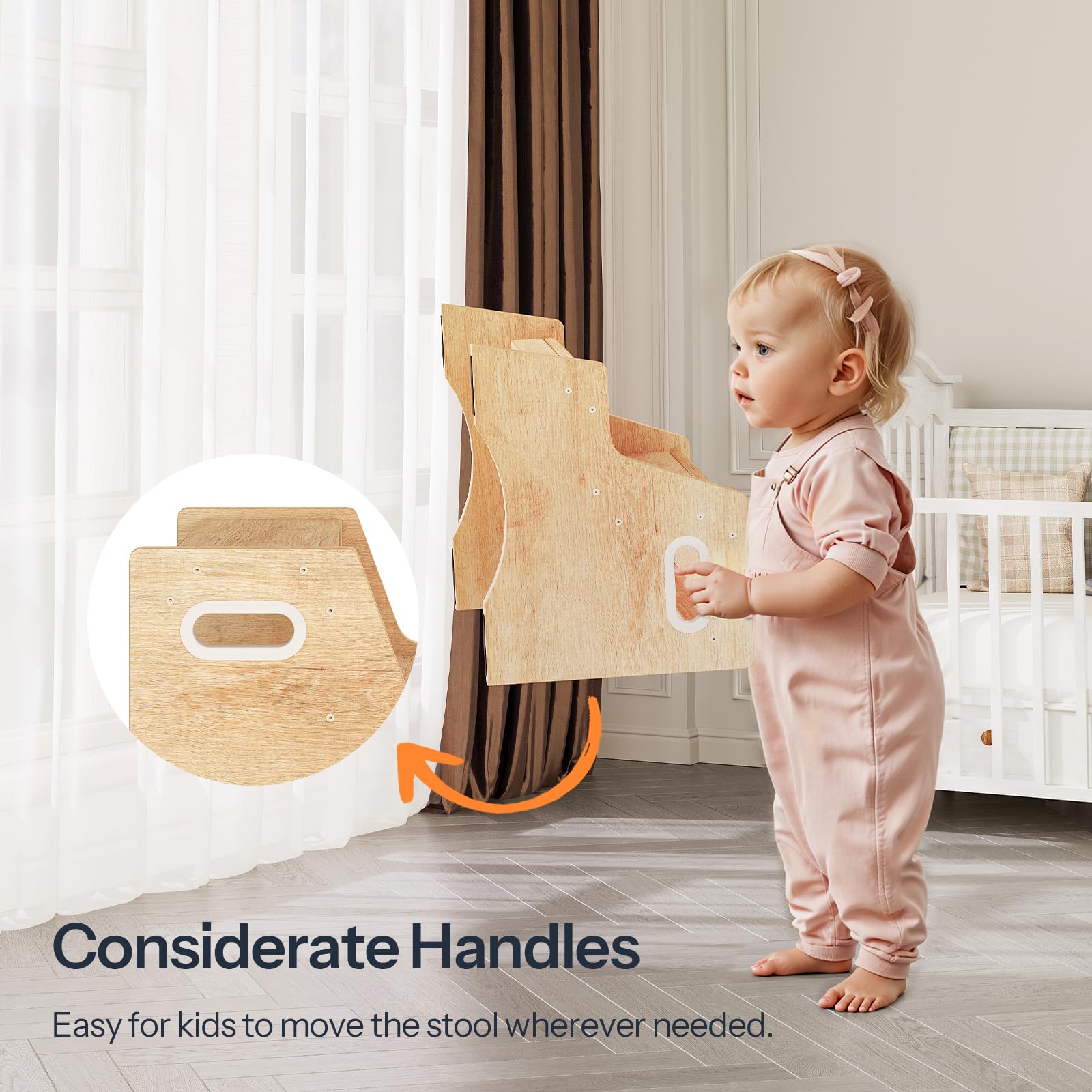 Hocker Kinder HOOBRO Tritthocker Für Kinder - 2-stufiger Hocker Mit ...