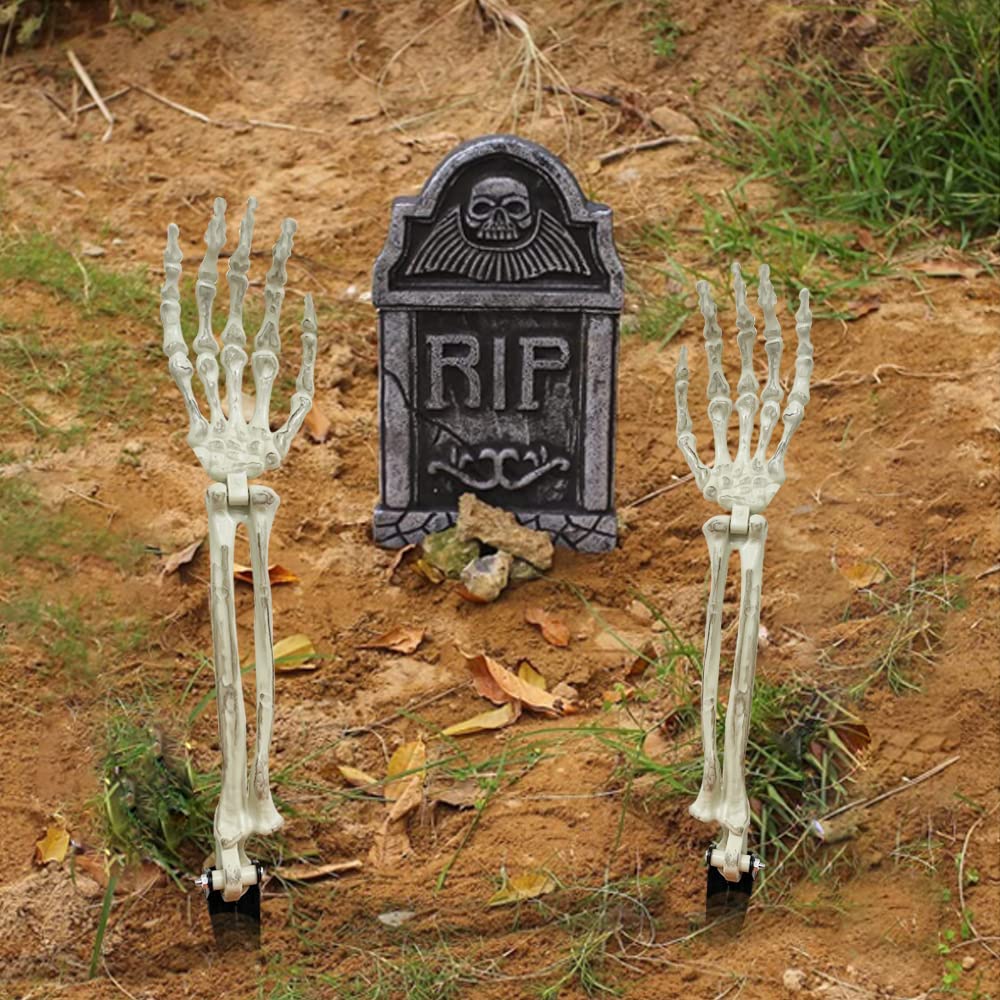 Snapklik.com : Wocst Realistic Looking Skeleton Stakes Severed Plastic ...