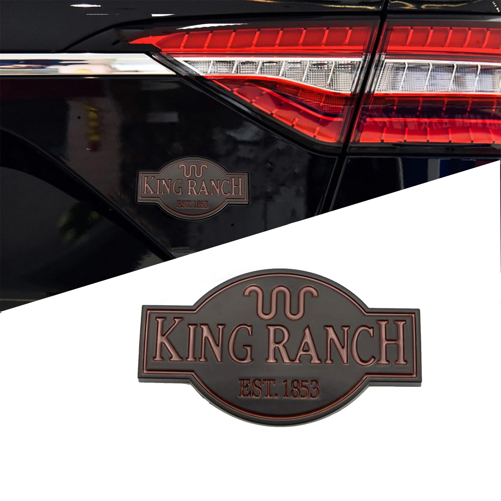 Old Man Edition Car Emblem 2-Pack King Ranch Fender Emblems - Chrome 3D ...