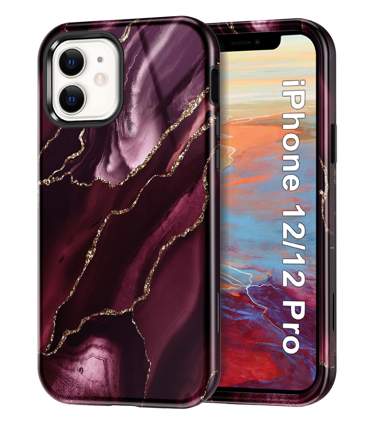 Amazon.com: Btscase for iPhone 12 Case/iPhone 12 Pro Case, Heavy Duty ...